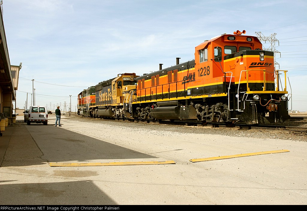 BNSF 1228, 6713, and 2277